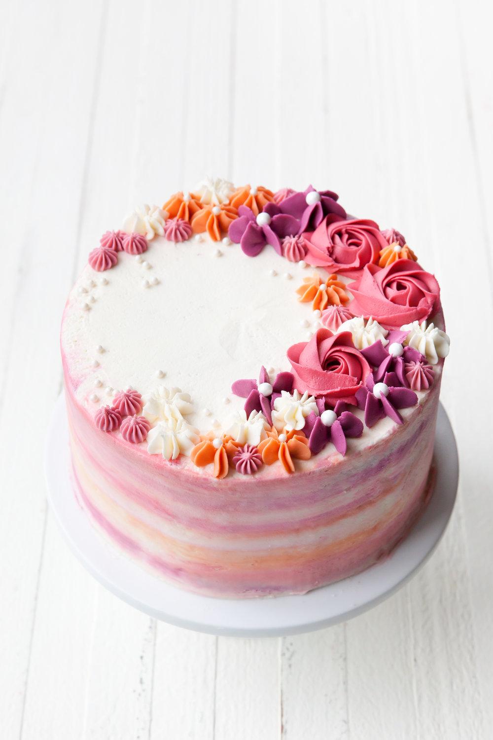Colorful Flower Cake - 1.5Kg, Lakwimana