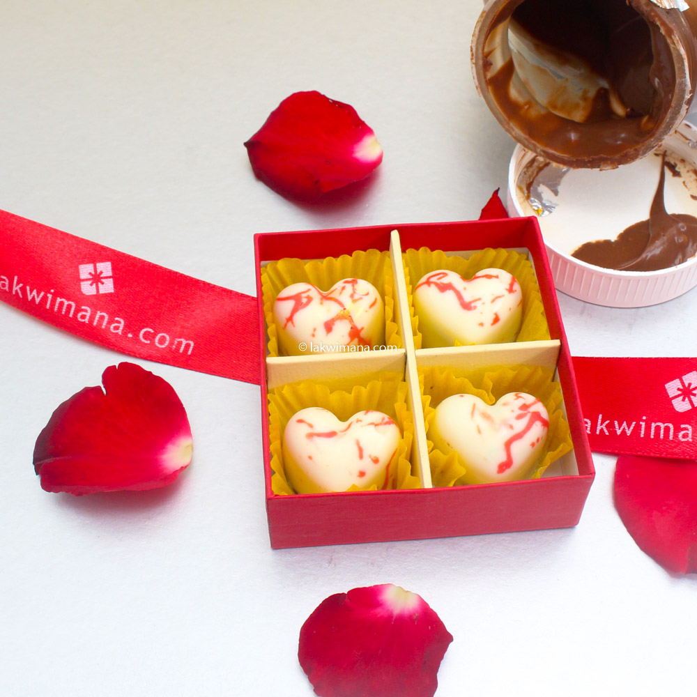 Heart Handmade 4pc Chocolate Box, Lakwimana