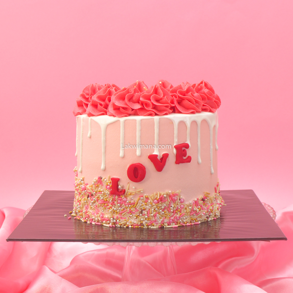 Pink Sprinkles and Drip cake, Lakwimana