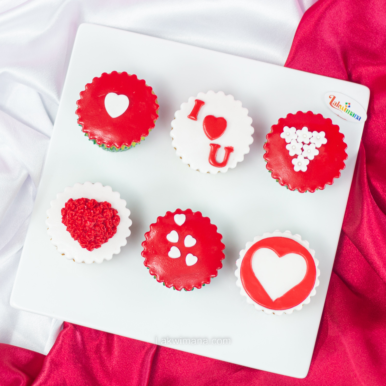 Sweetheart Cupcake 6pc | Romantic Valentine’s Gift in Sri Lanka, Lakwimana